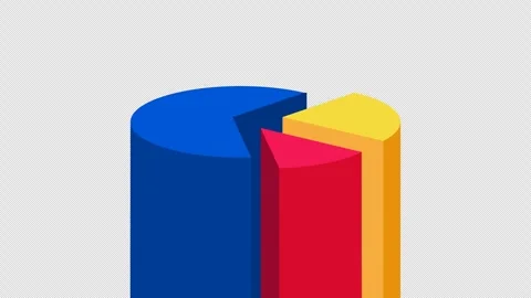 Pie chart cartoon animation in transpare... | Stock Video | Pond5