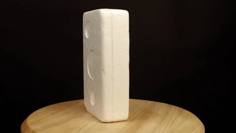 a piece of rectangular styrofoam lying v... | Stock Video | Pond5