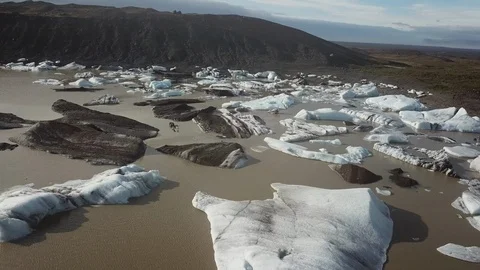 Pieces of Glacier in Lake With Melted Wa... | Stock Video | Pond5