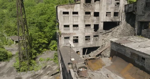 Pile of rubble between desolate building... | Stock Video | Pond5
