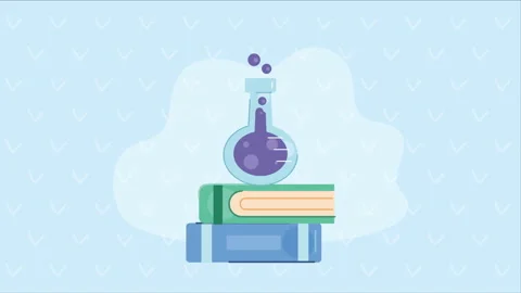 pile text books library animation | Stock Video | Pond5