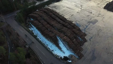 A Pile Of Wood Chips At A Paper Mill rea... | Stock Video | Pond5
