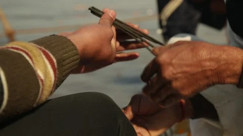 Pilgrims with Incense In Ganges, Maha Ku... | Stock Video | Pond5