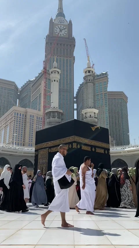 Pilgrims Performing Rituals at Kaaba Und... | Stock Video | Pond5