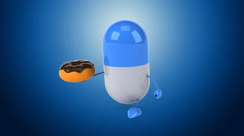 Pill - Computer animation, blue backgrou... | Stock Video | Pond5
