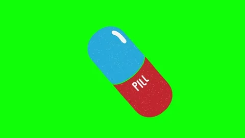 pill hand drawn animation green screen. ... | Stock Video | Pond5