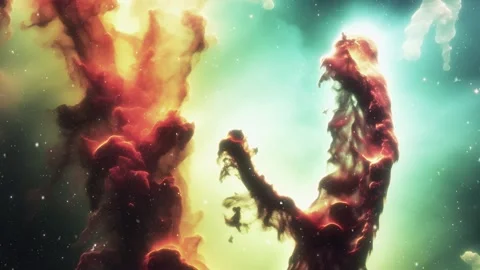 Pillars of creation from cosmic dust and... | Stock Video | Pond5