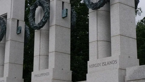 Pillars with state names at the World Wa... | Stock Video | Pond5