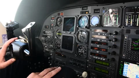 Airplane Cockpit Instruments Stock Video Footage | Royalty Free ...