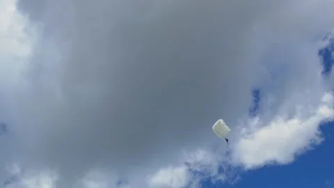 The pilot ejected from the exploded plan... | Stock Video | Pond5