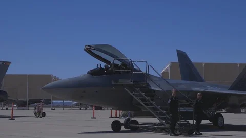 Pilot prepare to ride Lockheed Martin F-... | Stock Video | Pond5