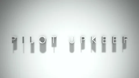 pilot upkeep 3D title animation white te... | Stock Video | Pond5