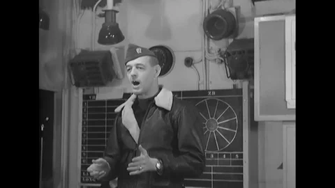 Pilots in ready room aboard the USS Sici... | Stock Video | Pond5