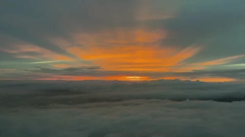 A Pilot’s View: An Aerial Fire Sunset ... | Stock Video | Pond5