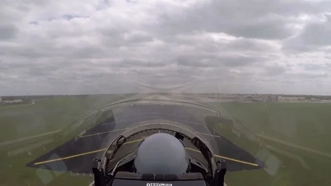 Pilots view from cockpit of T-38 Talon l... | Stock Video | Pond5