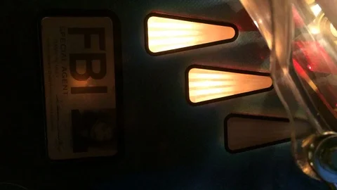Pinball Arcade Lights with FBI Image | Stock Video | Pond5