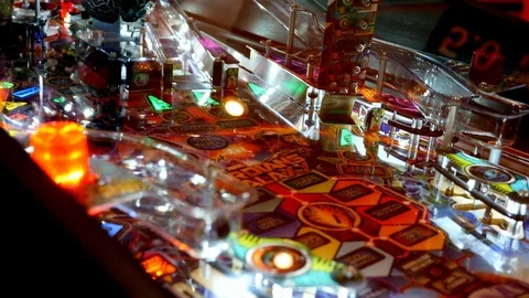 Pinball Machine Action - Bumper Hits, Fl... | Stock Video | Pond5