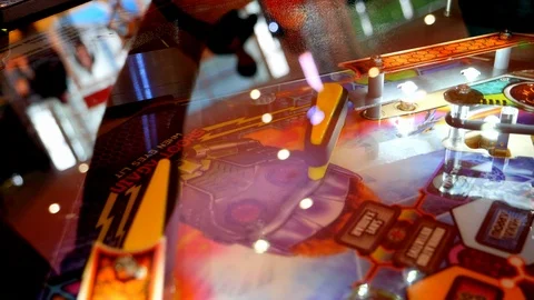 Pinball Machine Action - Bumper Hits, Fl... | Stock Video | Pond5
