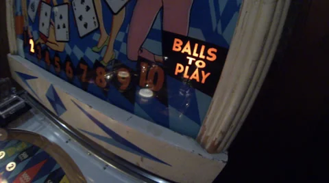Pinball machine top screen signs | Stock Video | Pond5