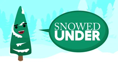 Pine Tree cartoon character with Snowed ... | Stock Video | Pond5