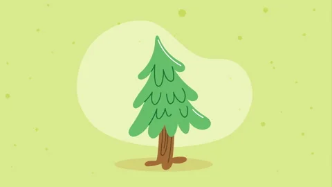 pine tree plant forest animation | Stock Video | Pond5
