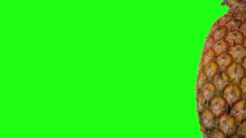 Pineapple detail spinning isolated on Ch... | Stock Video | Pond5