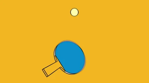 Ping pong paddle hitting a bouncing ball... | Stock Video | Pond5