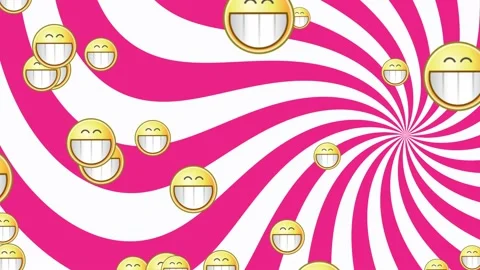 Pink Animated Background Smiley Emoticon... | Stock Video | Pond5