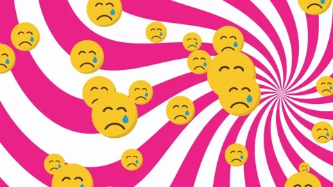 Pink Animated Background Smiley Emoticon... | Stock Video | Pond5