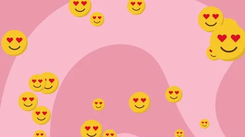 Pink Animated Background Smiley Emoticon... | Stock Video | Pond5