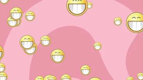 Pink Animated Background Smiley Emoticon... | Stock Video | Pond5
