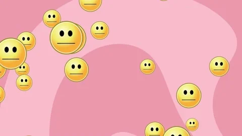 Pink Animated Background Smiley Emoticon... | Stock Video | Pond5