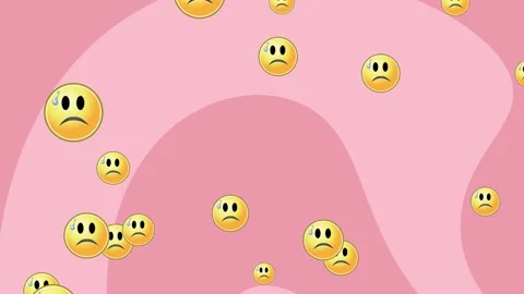 Pink Animated Background Smiley Emoticon... | Stock Video | Pond5