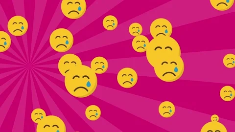 Pink Animated Background Smiley Emoticon... | Stock Video | Pond5