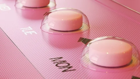 "Pink birth control pill blister. Every ... | Stock Video | Pond5