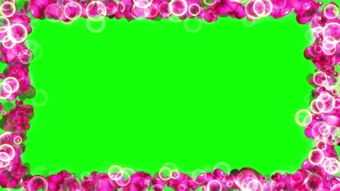 Pink bubble sphere frame green screen lo... | Stock Video | Pond5