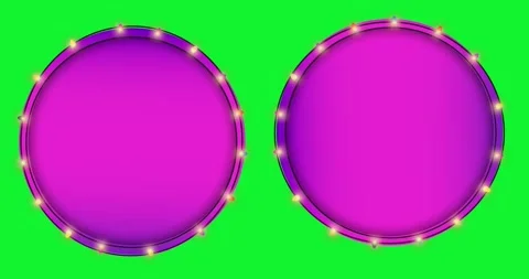 Pink circle frame on green screen backgr... | Stock Video | Pond5