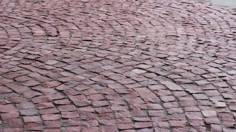 pink cobble stone texture pavement patte... | Stock Video | Pond5