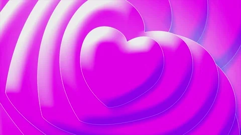 Pink Color Heart Shape Spinning Backgrou... | Stock Video | Pond5