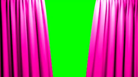 Pink Curtains opening and closing stage ... | Stock Video | Pond5