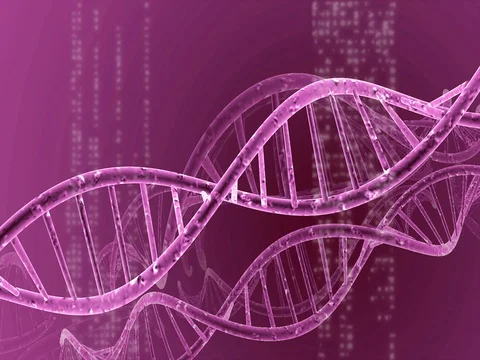 Pink DNA double helix, medical backgroun... | Stock Video | Pond5