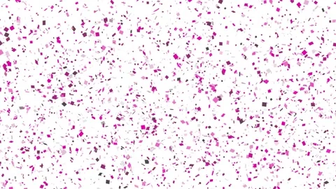 Pink falling confetti on white backgroun... | Stock Video | Pond5