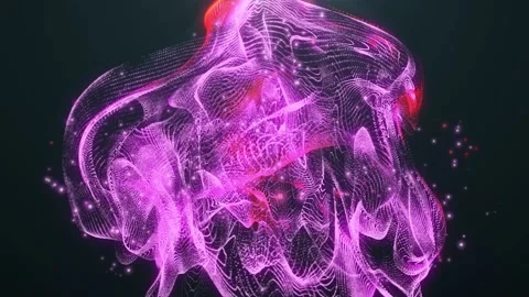 Pink fluid particles explosion animation... | Stock Video | Pond5