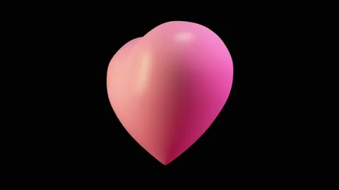Pink heart animation with transparency m... | Stock Video | Pond5