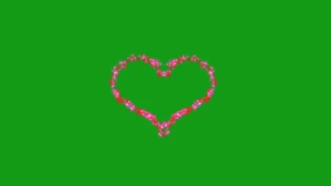 Pink heart motion graphics with green sc... | Stock Video | Pond5