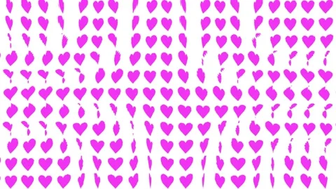 Pink Heart shape Moving wave animation m... | Stock Video | Pond5