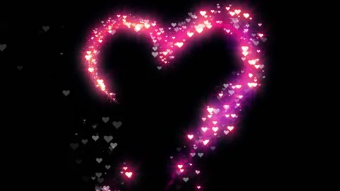 pink heart stroke particle trail animati... | Stock Video | Pond5