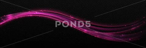 Pink light effect curve line png on transparent Illustration #224439064