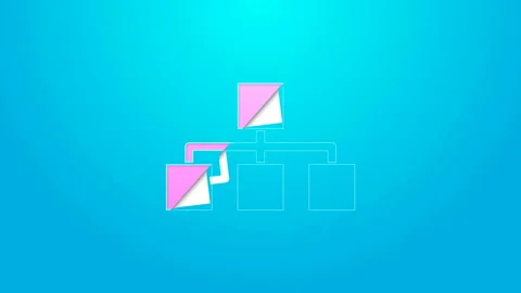 Pink line Business hierarchy organogram ... | Stock Video | Pond5