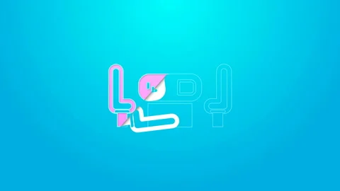 Pink line Poker table icon isolated on b... | Stock Video | Pond5